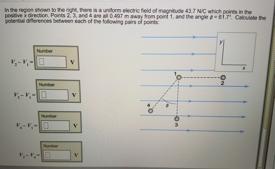 Solved In the region shown to the right, there is a uniform | Chegg.com