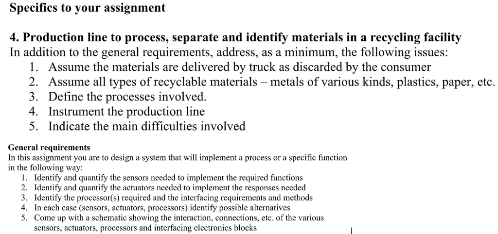Production line to process, separate and identify | Chegg.com
