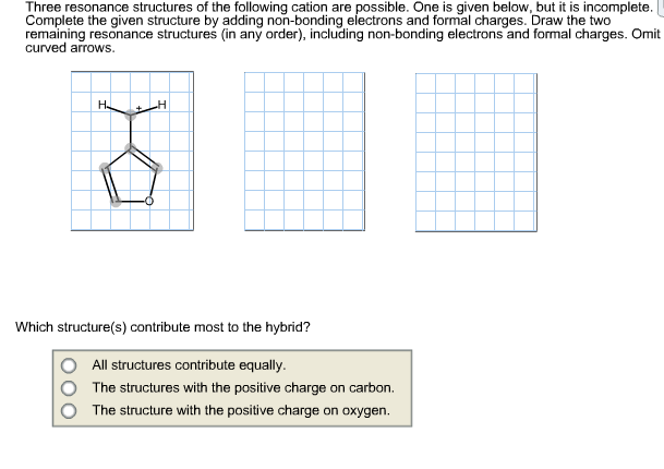 Solved Three resonance structures of the following cation | Chegg.com