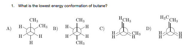 Solved What is the lowest energy conformation of butane? | Chegg.com