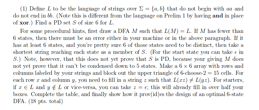 Solved Define L to be the language of strings over Sigma = | Chegg.com