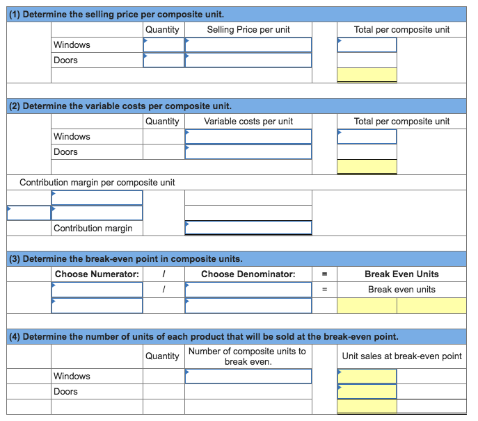 Solved Exercise 5-22 CVP analysis using composite units LO | Chegg.com