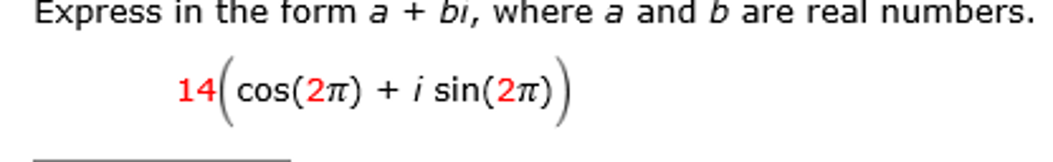 Solved Express in the form a + bi, where a and b are real | Chegg.com