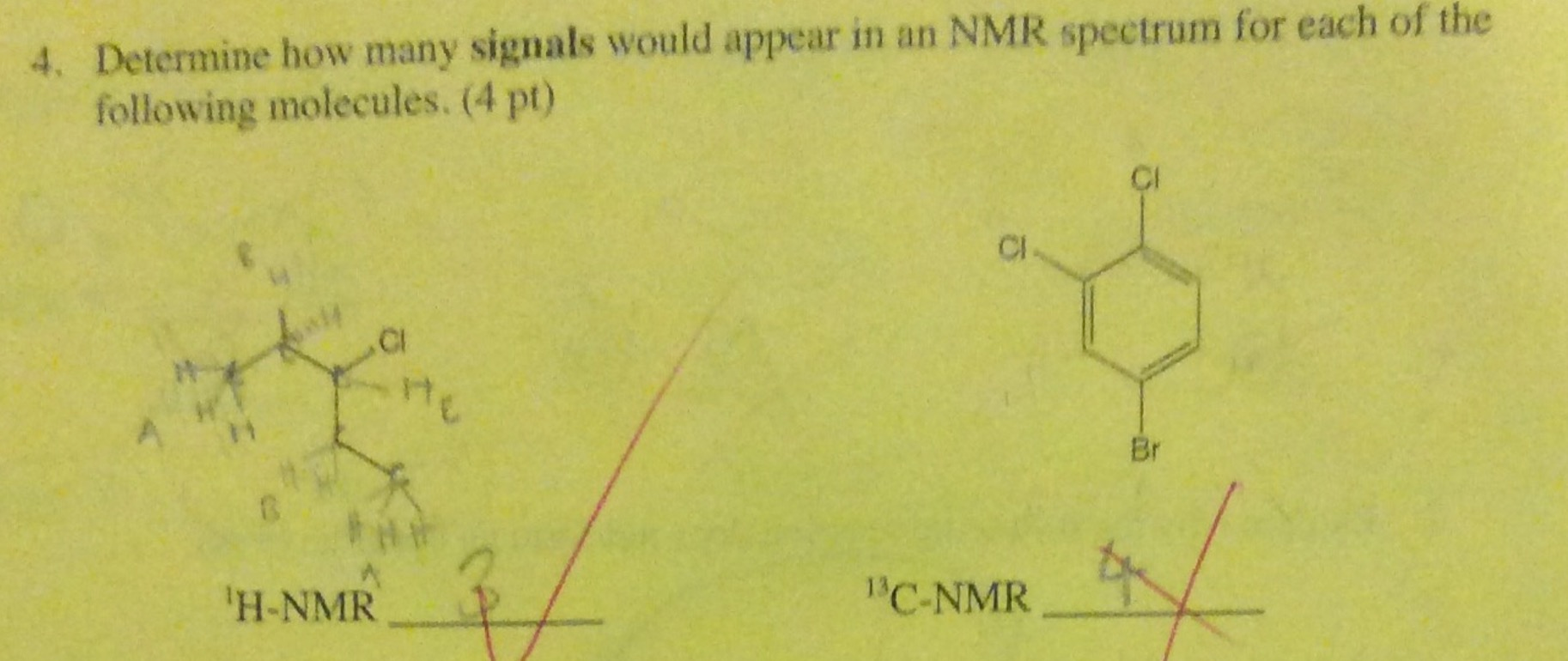 Solved Determine how many signals would appear in an NMR | Chegg.com