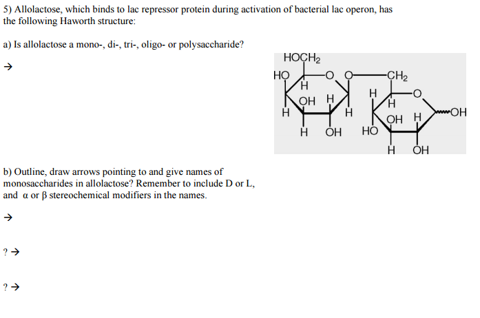 Solved Help! Allolactose, which binds to lac repressor | Chegg.com