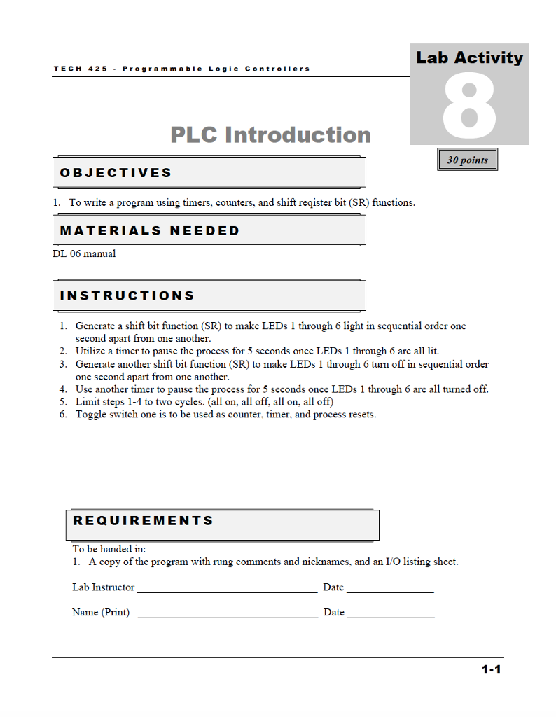 To write a program using timers, counters. and shift | Chegg.com