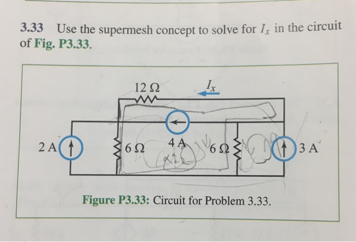 Use the supermesh concept to solve for I_x in the | Chegg.com
