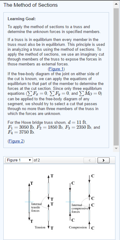 Solved The Method of Sections Learning Goal To apply the | Chegg.com