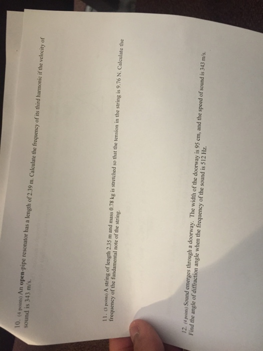 Solved An open -pipe resonator has a length of 2.39m. | Chegg.com