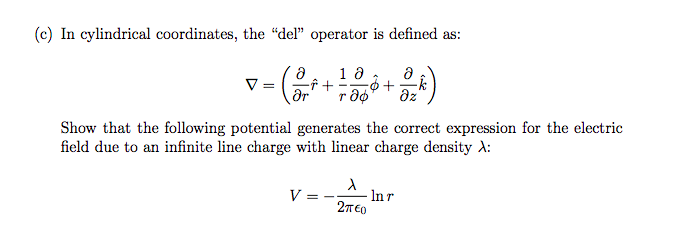 Solved Problem 2 Recall that the "del" operator is defined | Chegg.com
