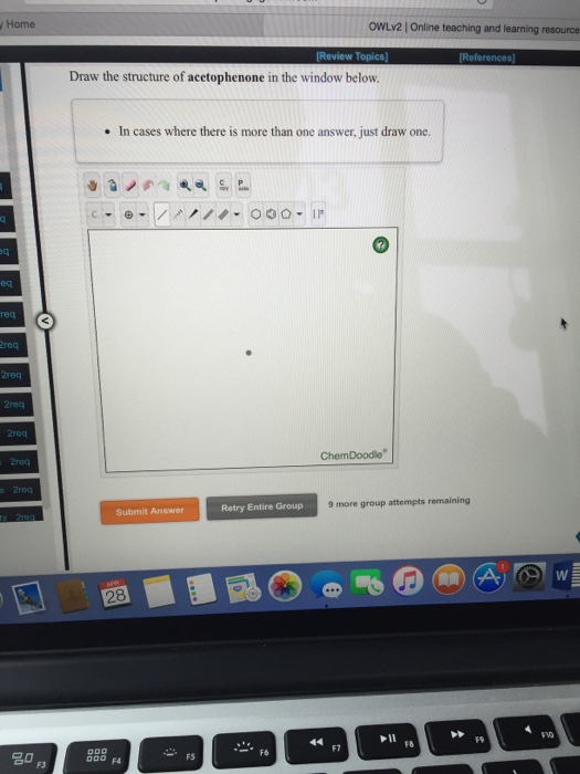 Solved Draw the structure of acetophenone in the window | Chegg.com