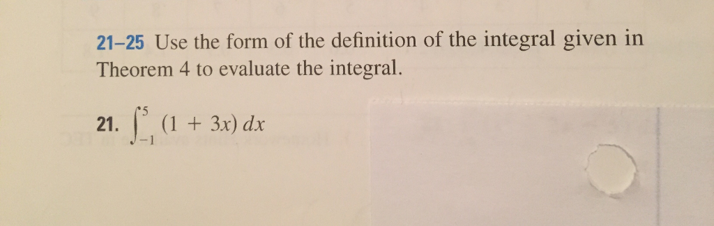 Solved Use the form of the definition of the integral given | Chegg.com