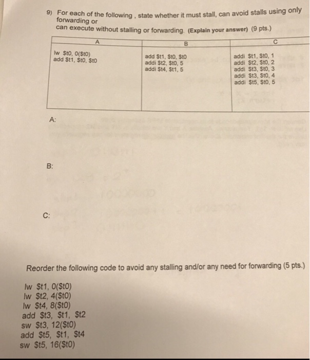 Solved For each of the following, state whether it must | Chegg.com