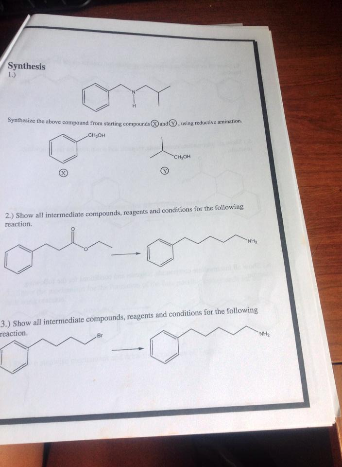 Solved Synthesis Synthesize the above compound from starting | Chegg.com