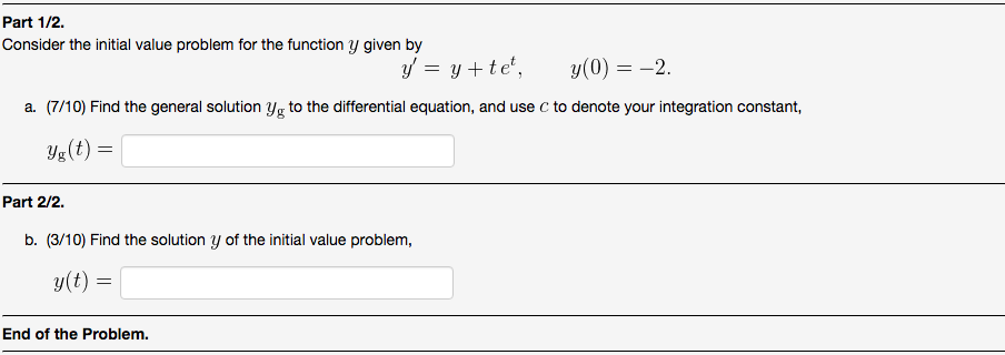 Solved Consider The Initial Value Problem For The Function Y 0437