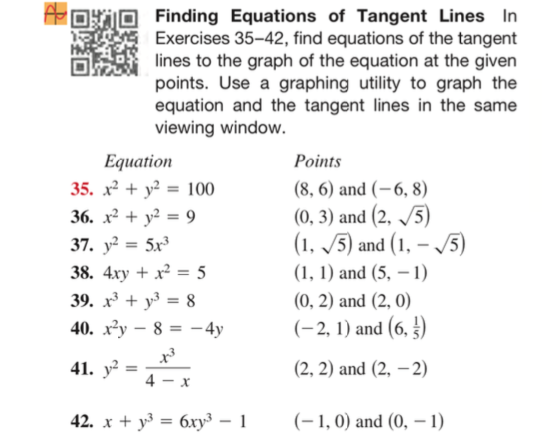 Solved 回,Al Finding Equations of Tangent Lines In Exercises | Chegg.com
