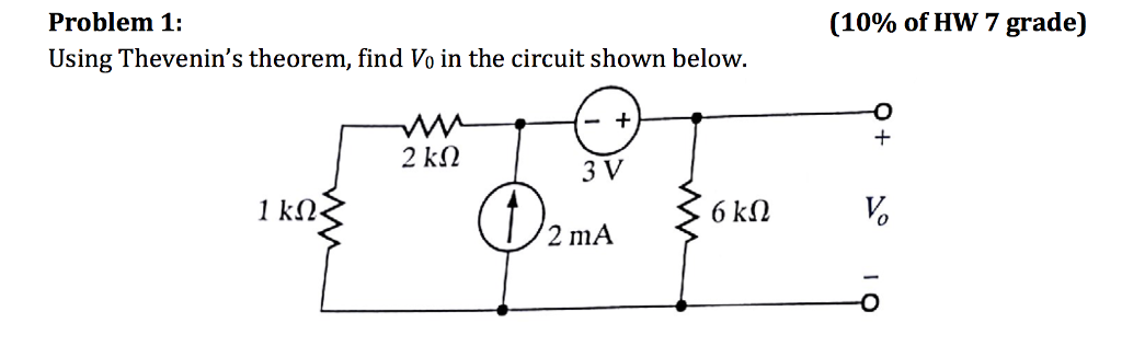Solved Using Thevenin's theorem, find V_0 in the circuit | Chegg.com