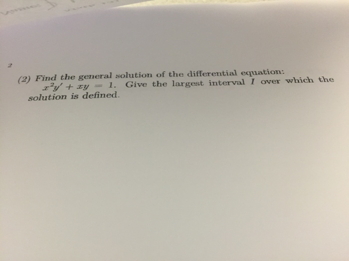Solved Find the general solution of the differential | Chegg.com