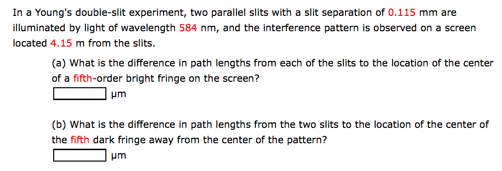 Solved In a Young's double-slit experiment, two parallel | Chegg.com