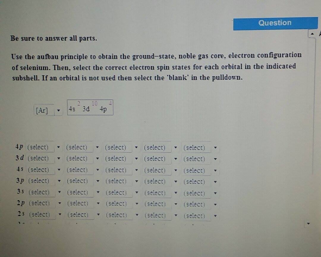 Solved Use the aufbau principle to obtain the ground-state, | Chegg.com