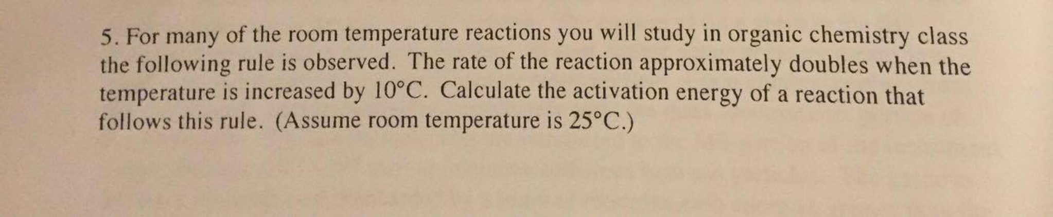 Solved For many of the room temperature reactions you will | Chegg.com