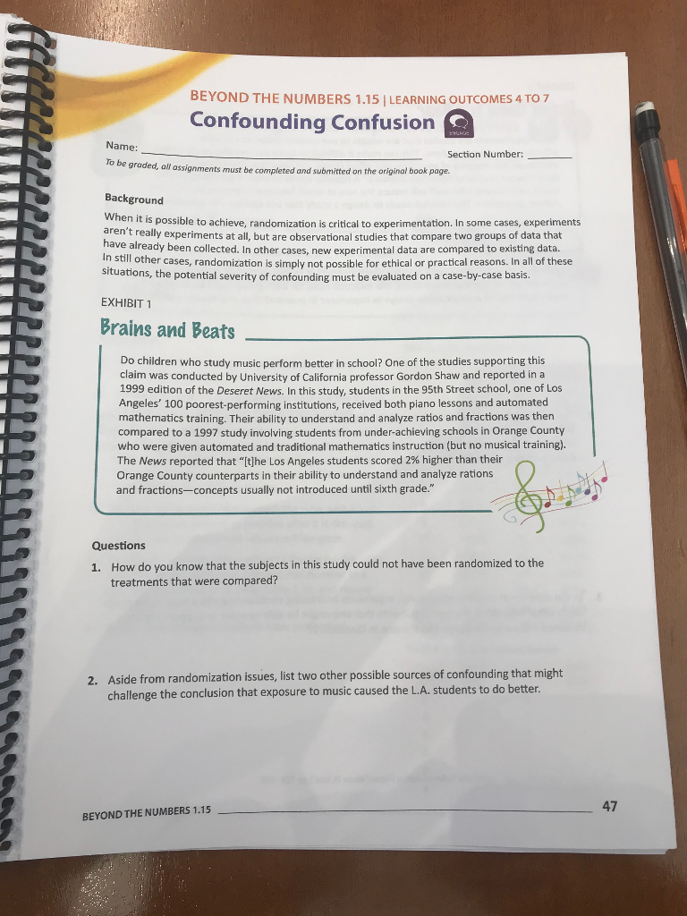 Solved BEYOND THE NUMBERS 1.15 | LEARNING OUTCOMES 4 TO 7 | Chegg.com