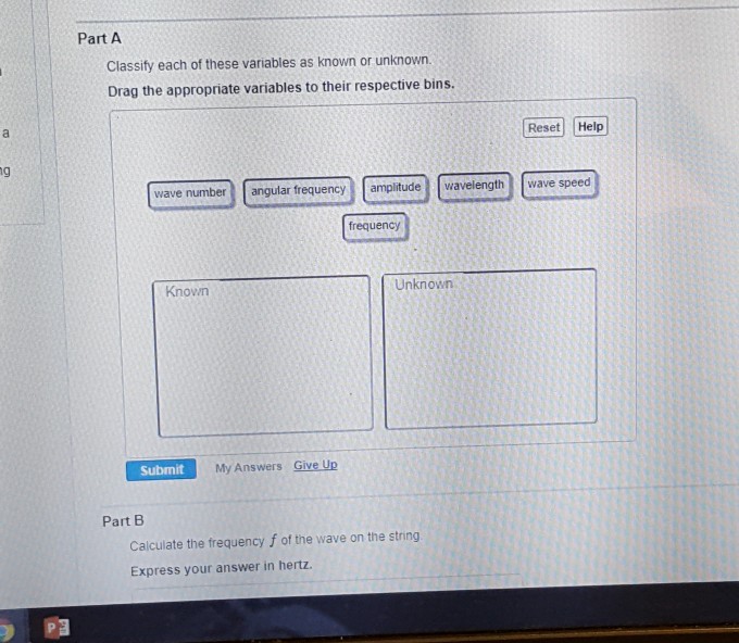 Part A Classify each of these variables as known or | Chegg.com
