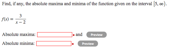 Solved Find, if any, the absolute maxima and minima of the | Chegg.com