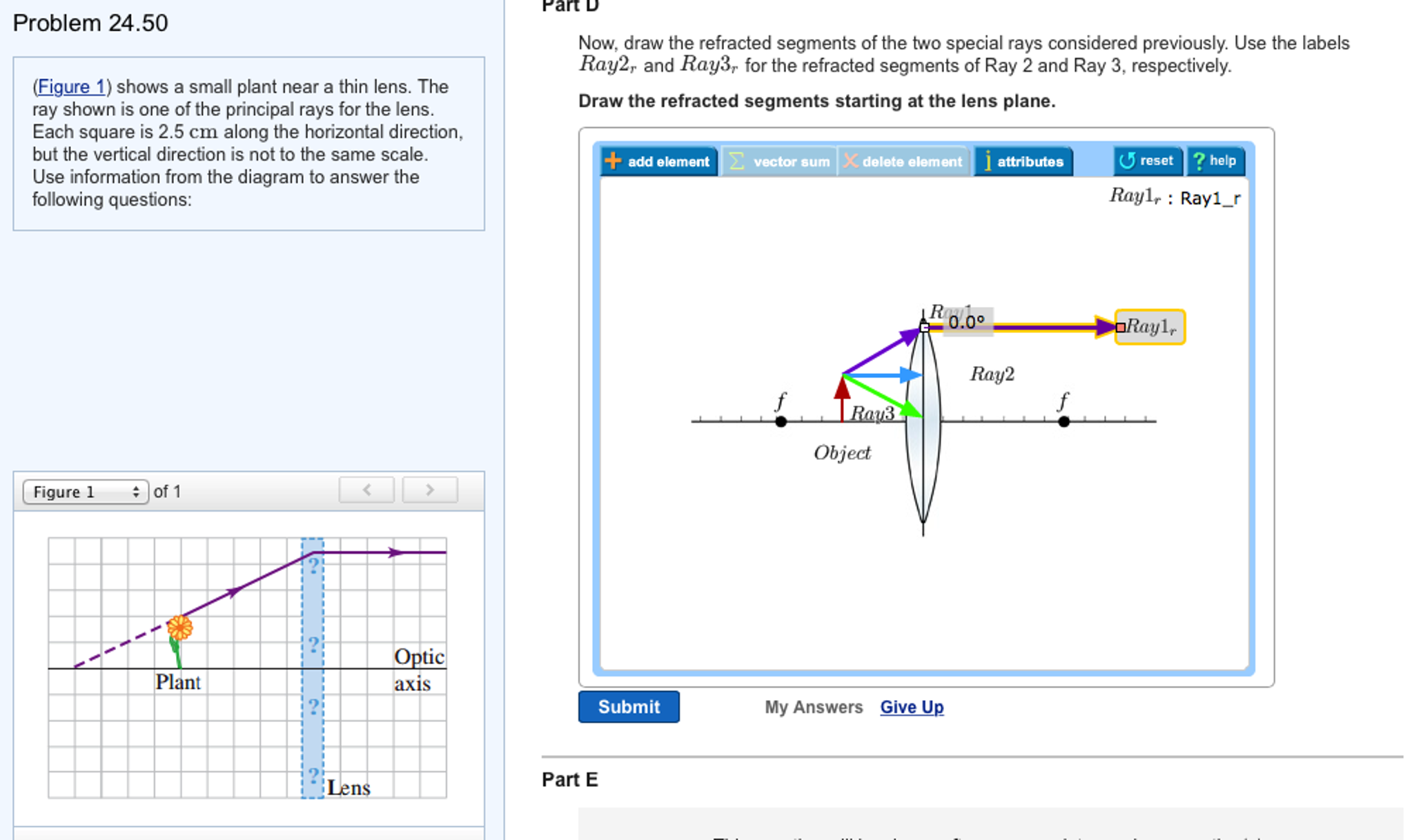 Solved (Figure 1) shows a small plant near a thin lens. The | Chegg.com