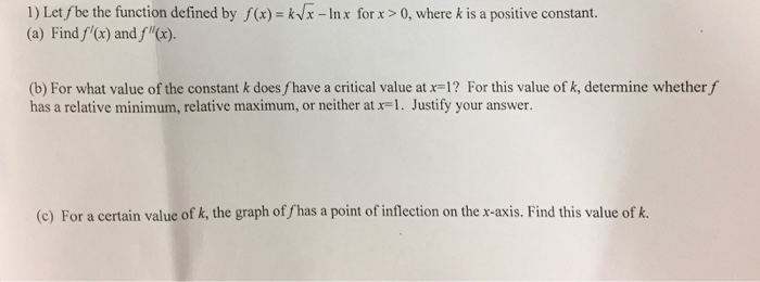 Solved Let f be the function defined by f(x) = k squareroot | Chegg.com
