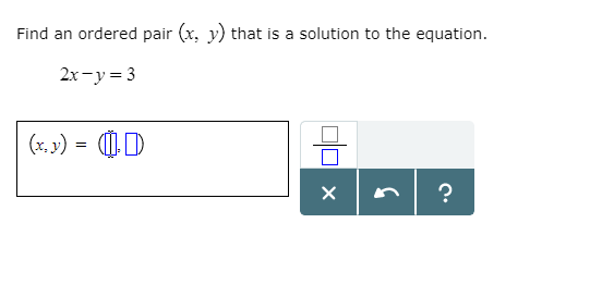 Solved Find an ordered pair (x, y) that is a solution to the | Chegg.com