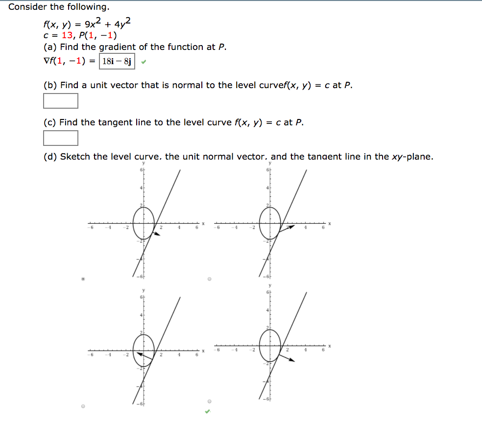 Solved Consider the following. f(x, y) = 9x2 + 4y2 c 13, | Chegg.com