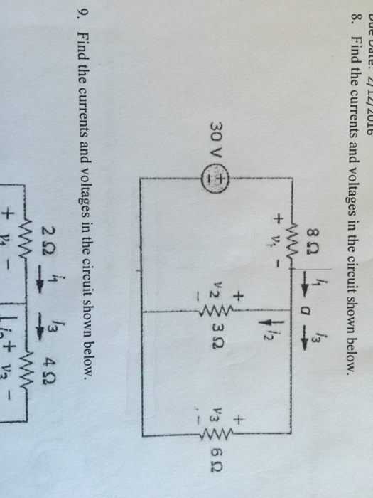 Solved Find the currents and voltages in the circuit shown | Chegg.com