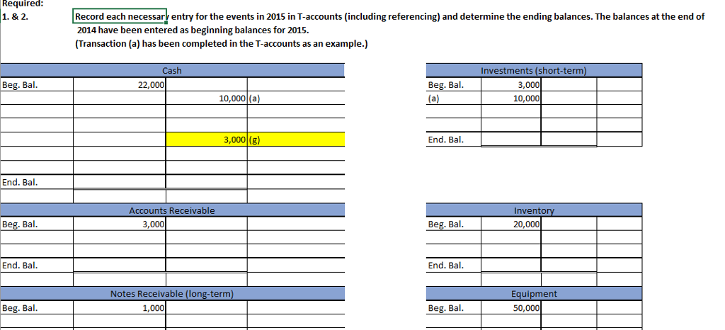 Solved P2-3 Recording Transactions in T-Accounts, Preparing | Chegg.com