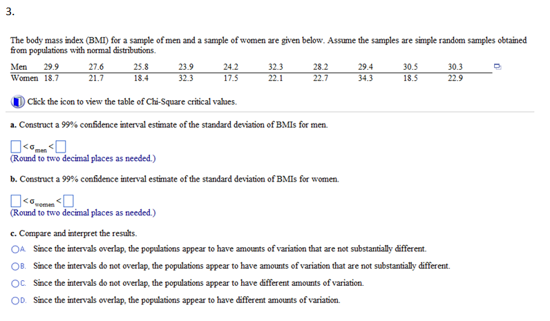 Solved Assume that the sample is a simple random sample | Chegg.com