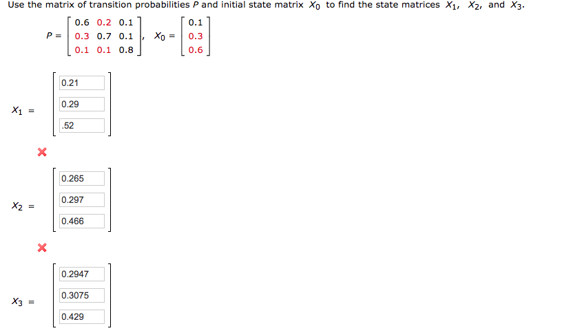 Solved Use the matrix of transition probabilities P and | Chegg.com