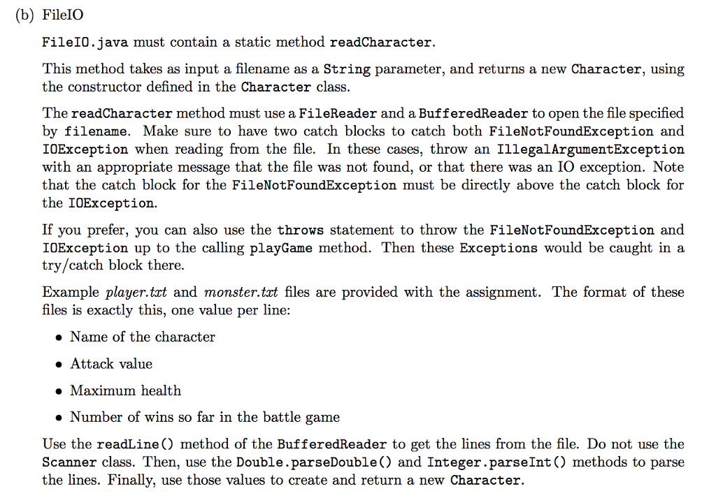 Solved Question 1: Battle Game (50 points) For this | Chegg.com