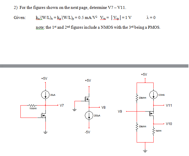 Solved For the figures shown on the next page, determine V7 | Chegg.com