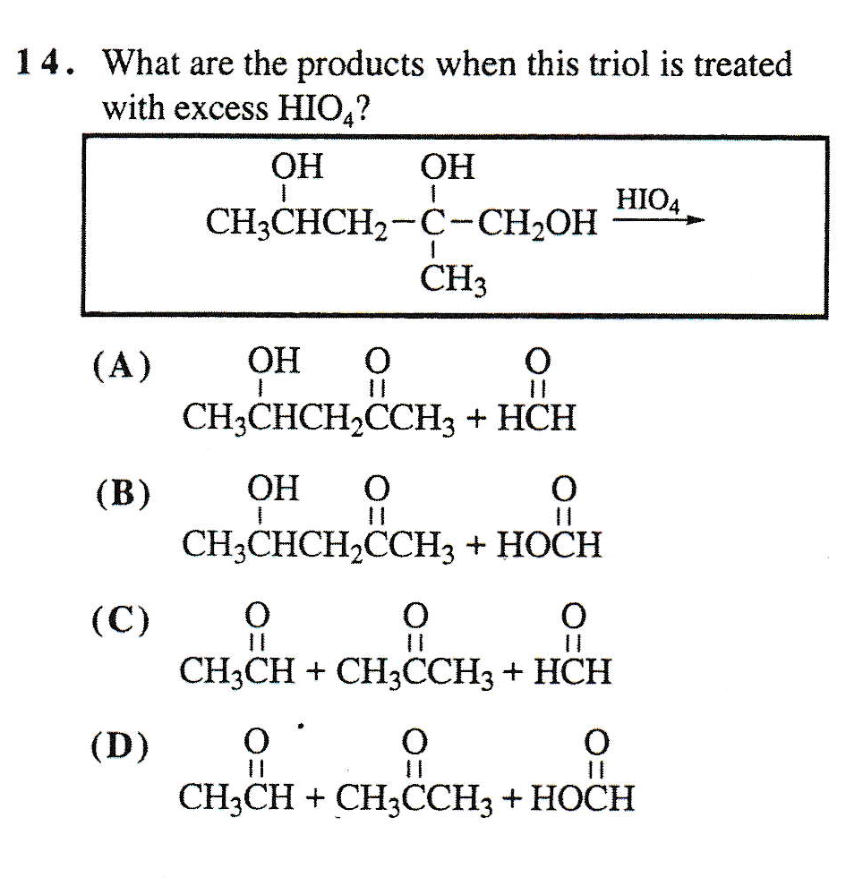 Solved What are the products when this triol is treated with | Chegg.com