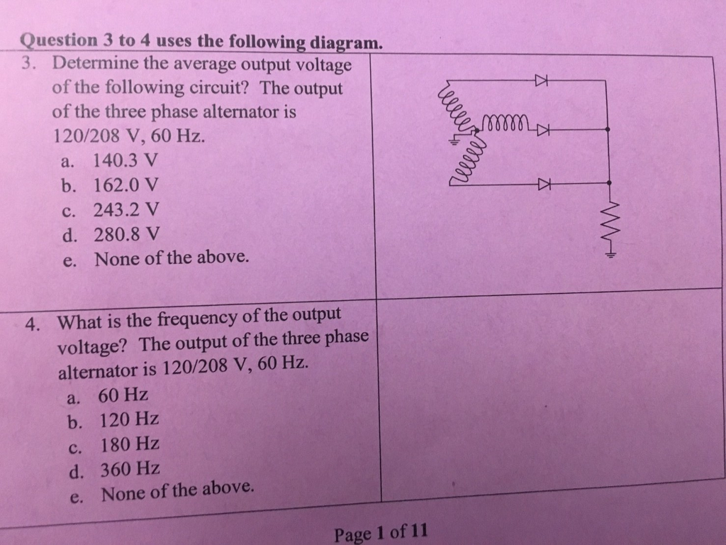 Solved Determine the average output voltage of the following | Chegg.com