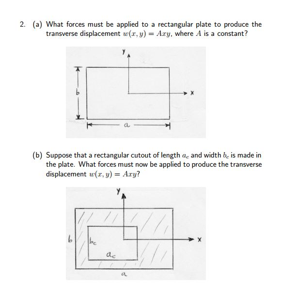 Solved 2. (a) What forces must be applied to a rectangular | Chegg.com