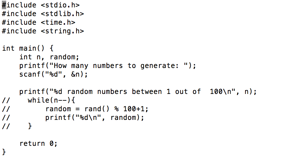 Solved I am writing in C andI need the result to be like the | Chegg.com