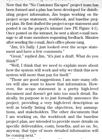 Now that the "No Customer Escapes" project team has | Chegg.com