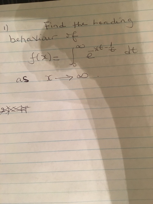 Solved Find the heading behavior of f(x) = integral_0 | Chegg.com