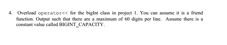 Solved 4. Overload operator