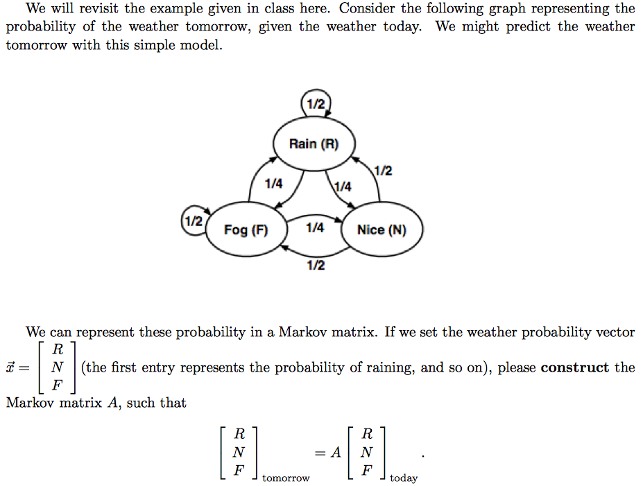 We will revisit the example given in class here. | Chegg.com