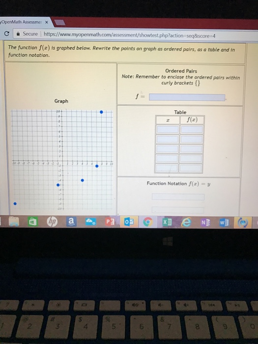 Solved Open Math Assessmet x c Secure I | Chegg.com