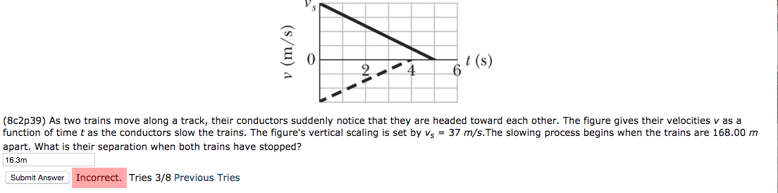 Solved 0 t (s) (8c2p39) As two trains move along a track, | Chegg.com