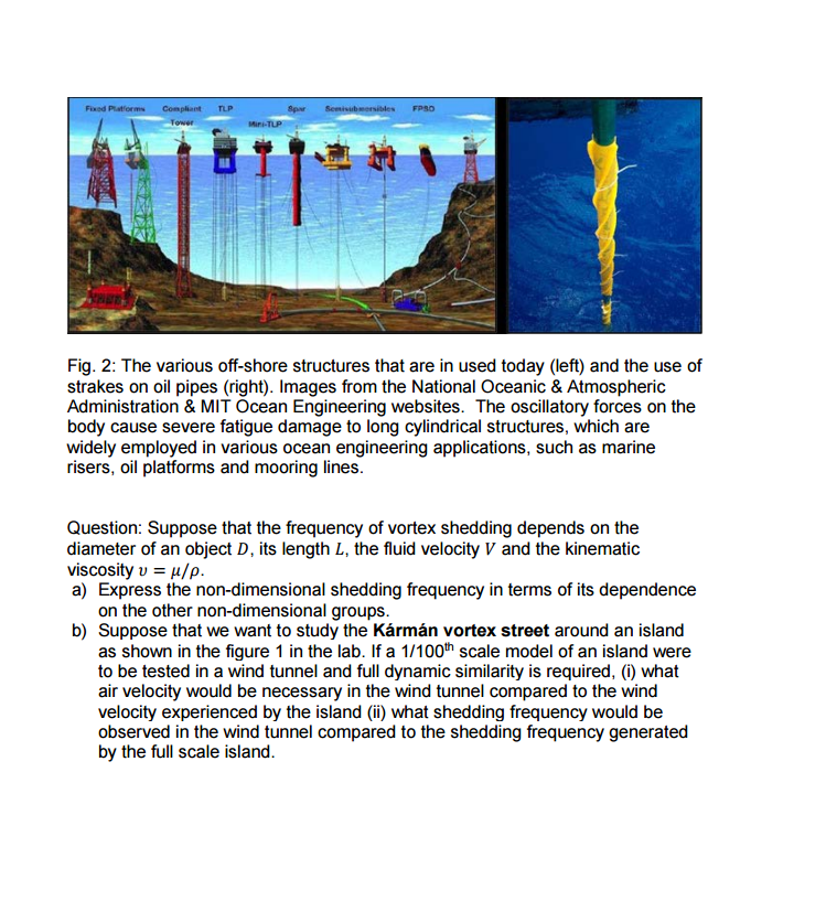 Solved In fluid dynamics, a Karman vortex street (or a von | Chegg.com
