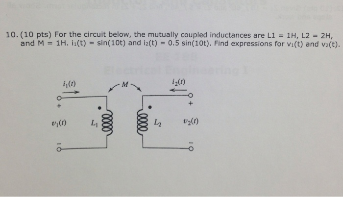 Solved For the circuit below, the mutually coupled | Chegg.com